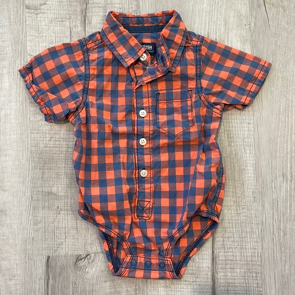OshKosh B'gosh | One Pieces | Osh Kosh Baby Boys Short Sleeve Collared ...
